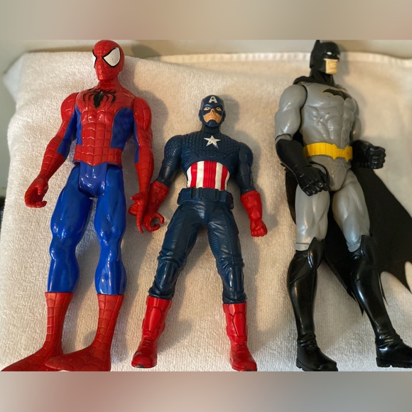 Toys | Great Set Large Figures Batman Spiderman Captain America | Poshmark